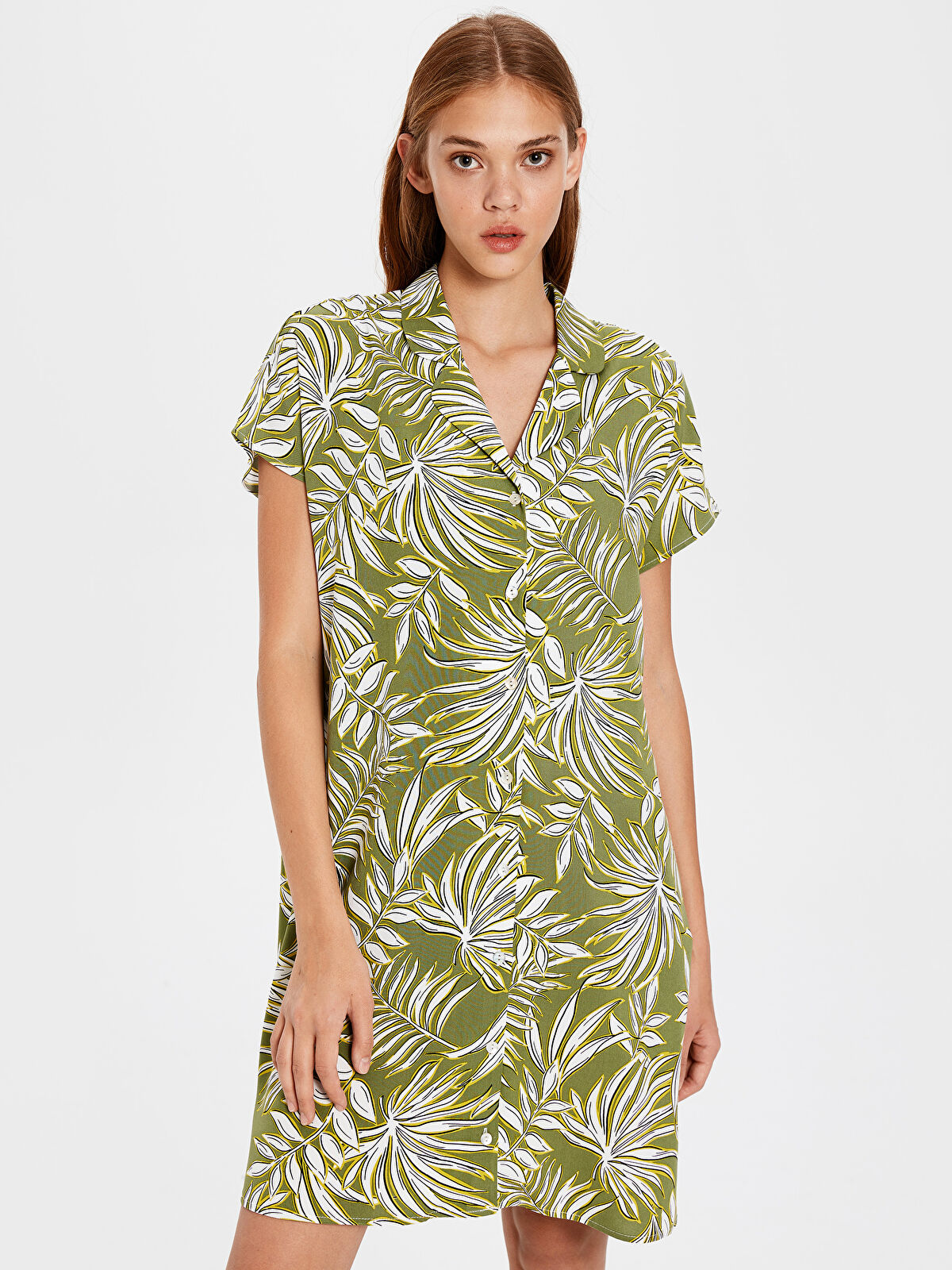 LCW DREAM Standart Fit Kısa Kollu Poplin Kadın Elbise