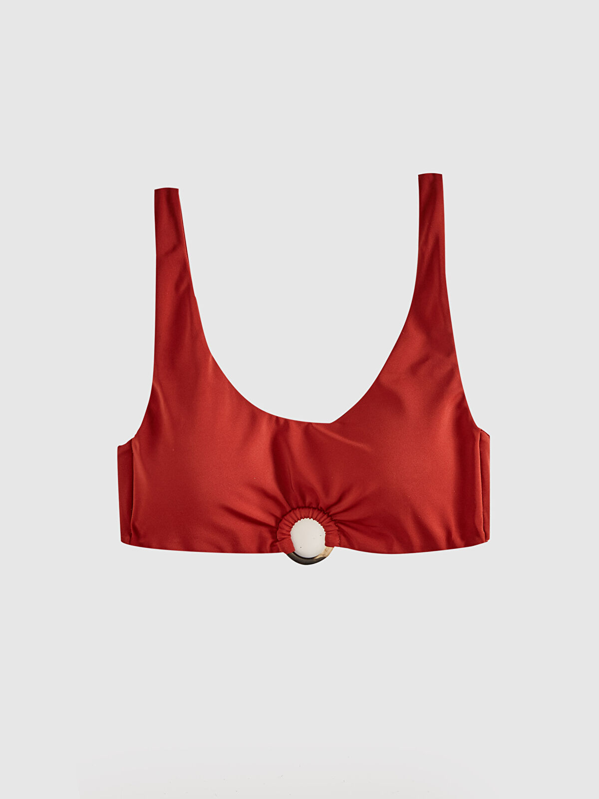 Toka Detaylı T-Shirt Bikini Üst