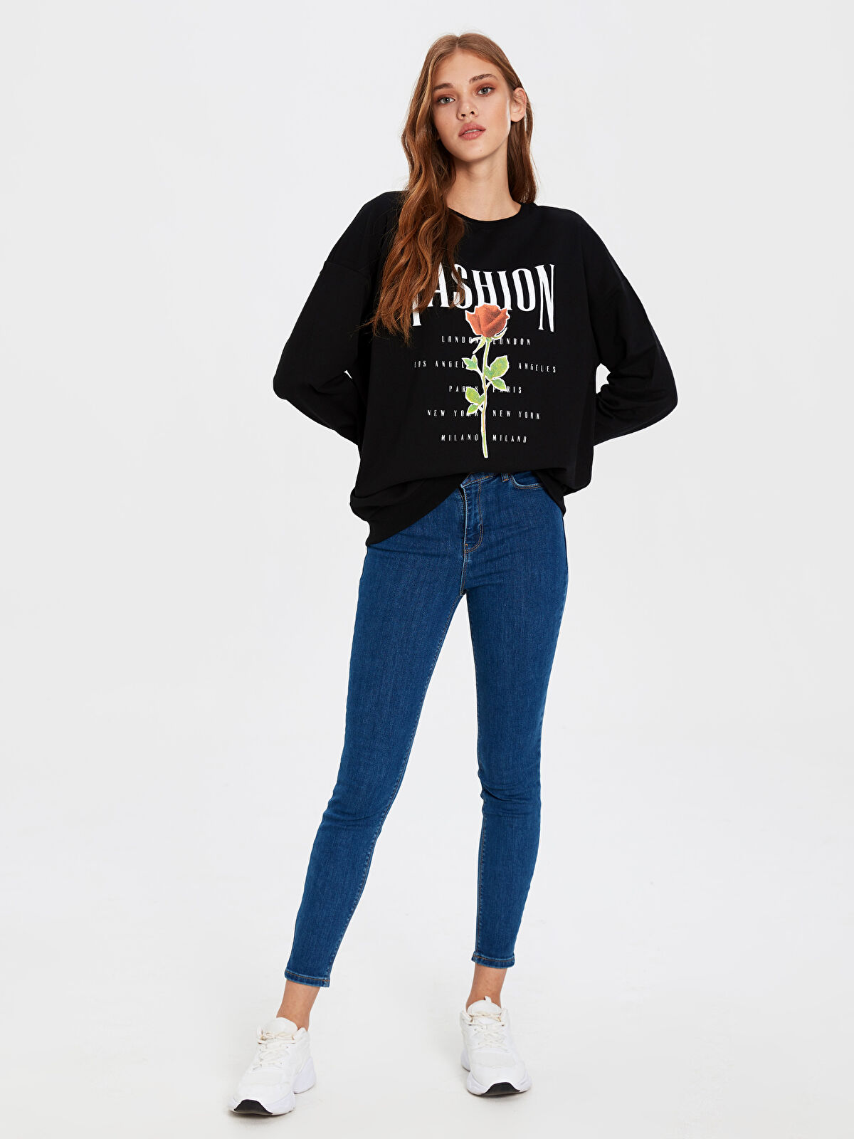 Yüksek Bel Süper Skinny Fit Kadın Rodeo Jean Pantolon