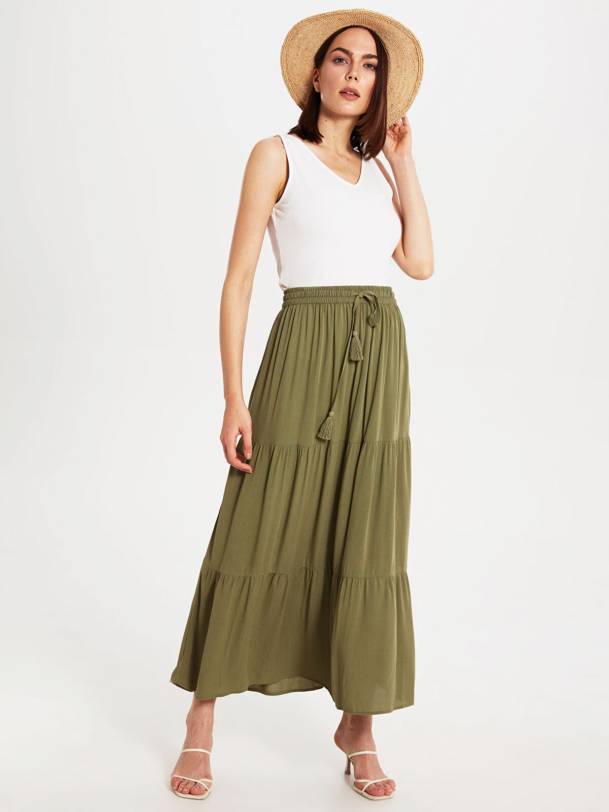 LCW GRACE Standart Fit Krinkle Kadın Etek