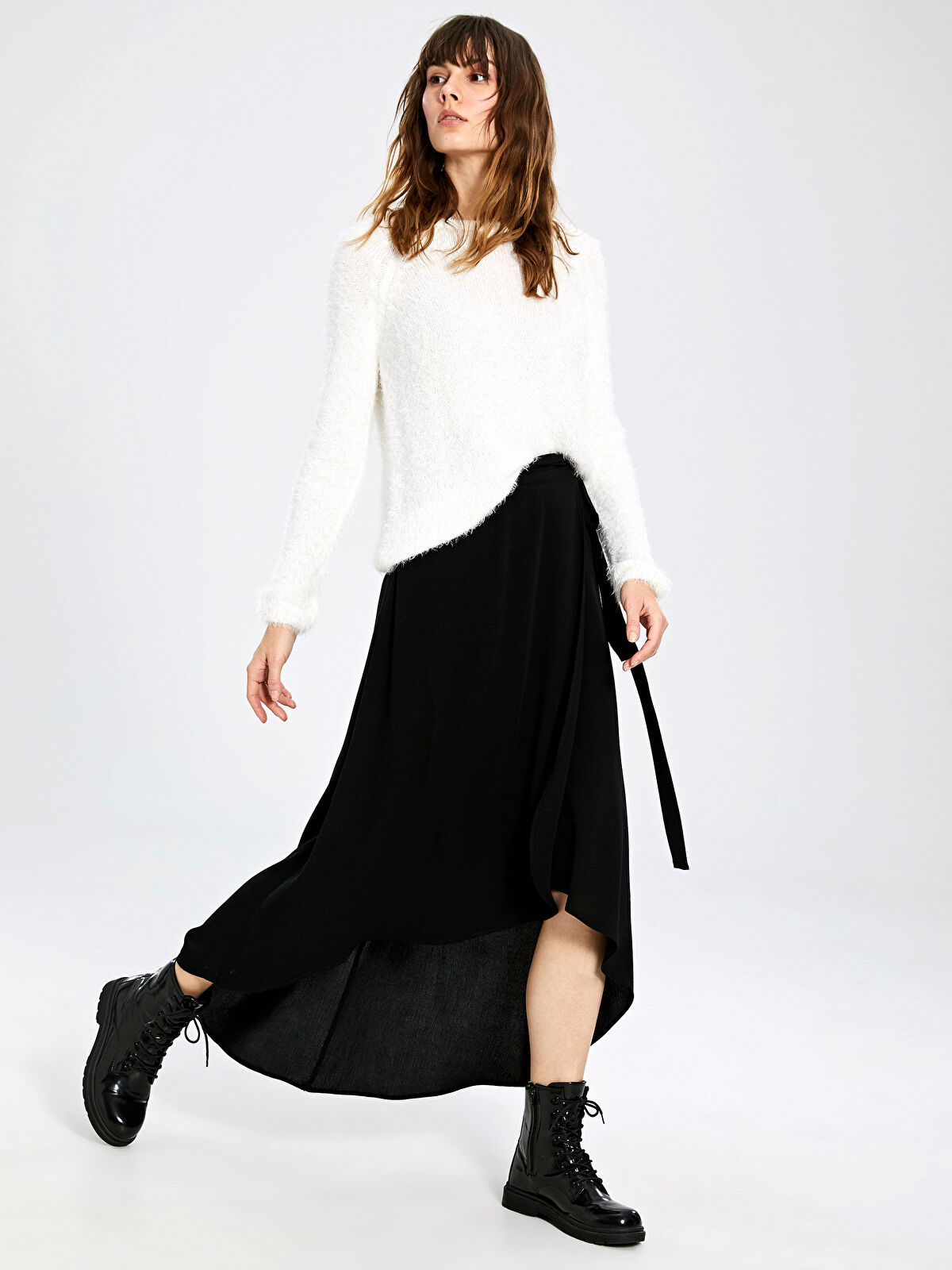 LCW CASUAL Standart Fit Krinkle Kadın Etek