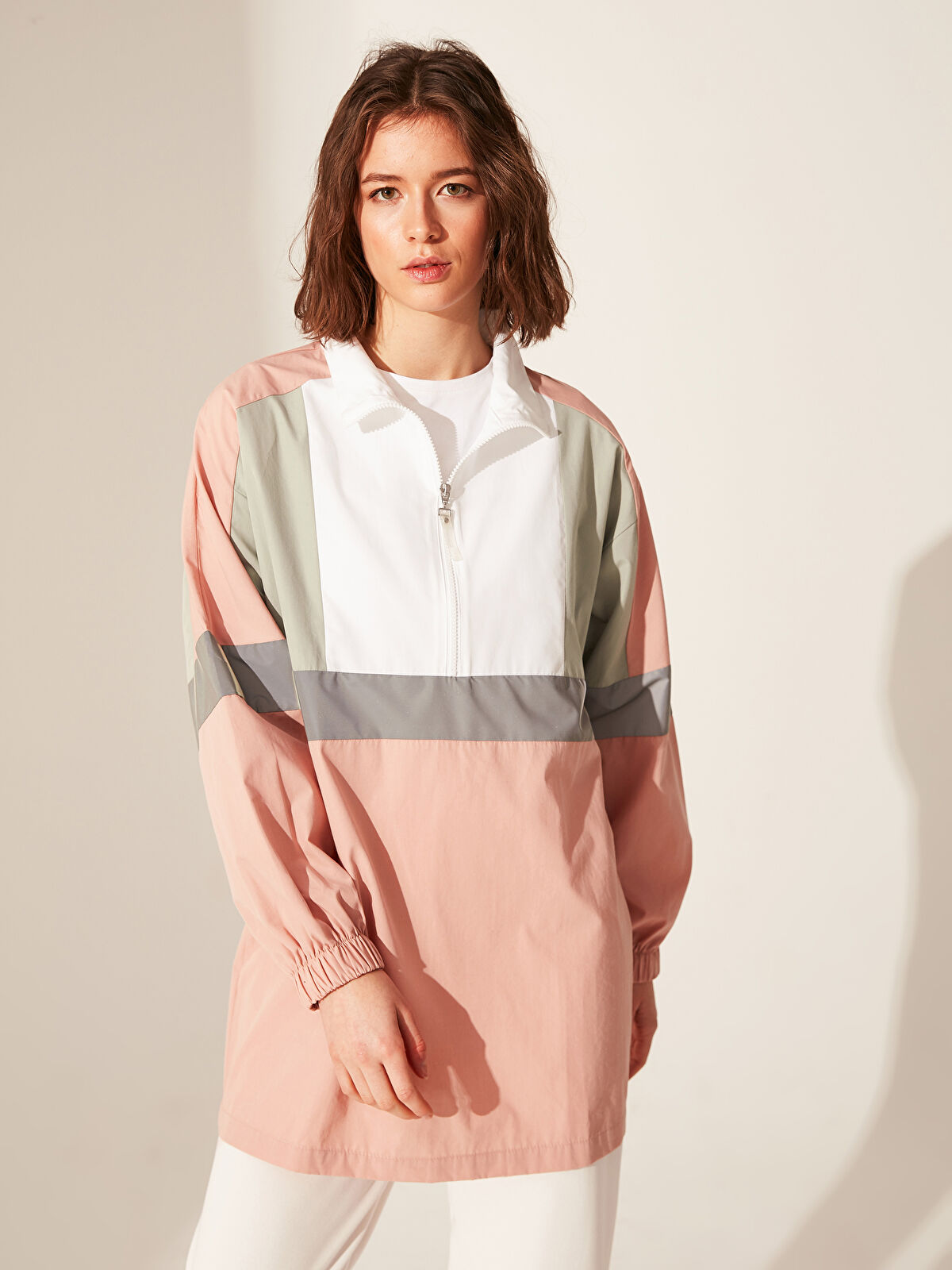 MODEST Uzun Kollu Oversize Poplin Kadın Tunik