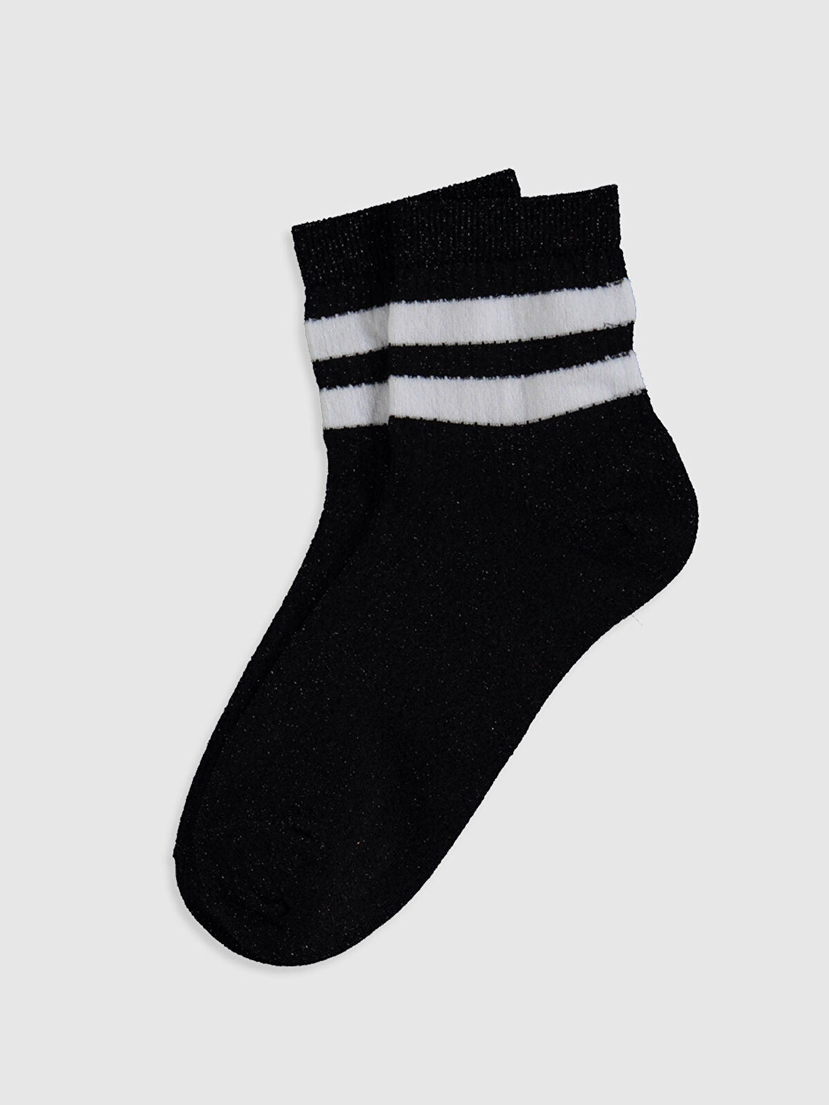 Şerit Detaylı Soket Çorap