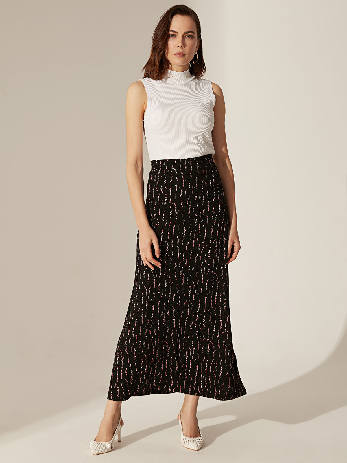 LCW GRACE Standart Fit Penye Kadın A Kesim Uzun Etek LCW GRACE Standart Fit Penye Kadın A Kesim Uzun Etek