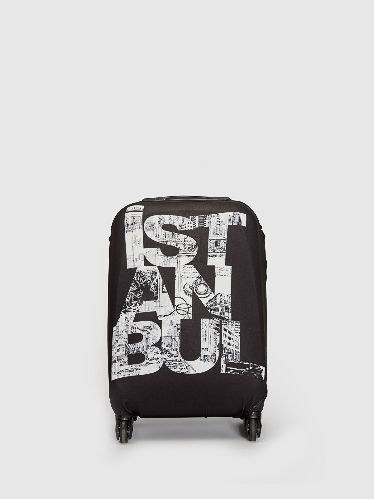 İstanbul Baskılı Küçük Boy Valiz Kılıfı