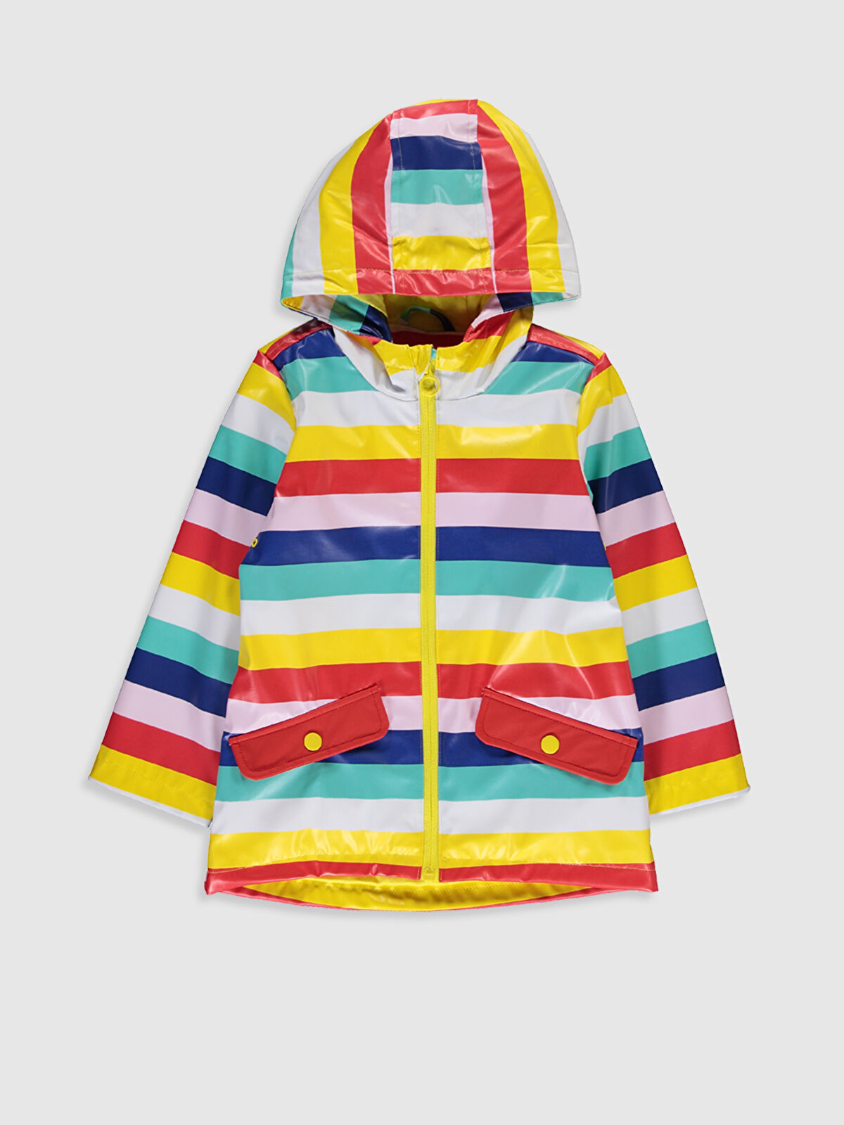 Kız Çocuk Kapüşonlu Kauçuk Yağmurluk