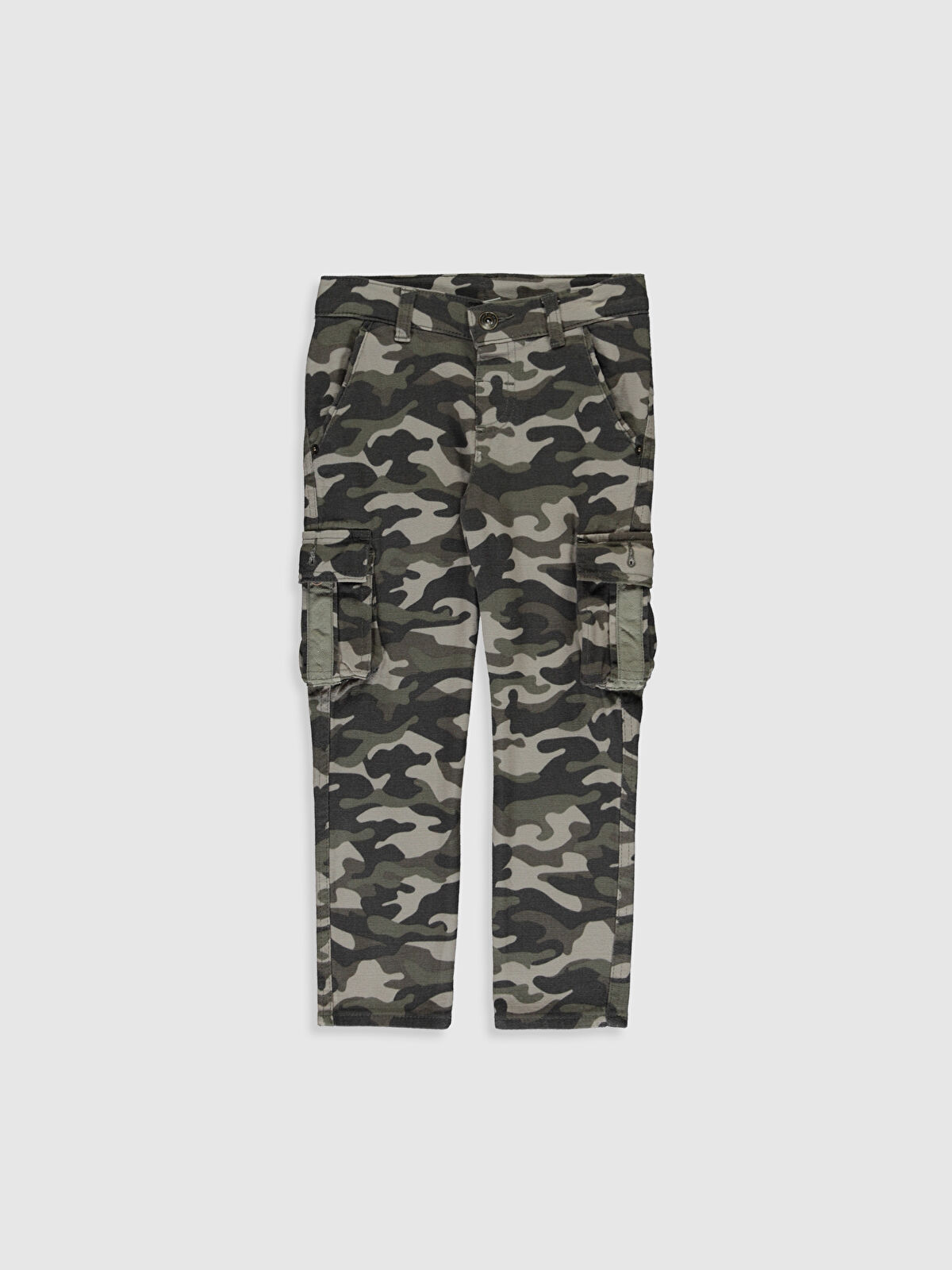 Slim Fit Kamuflaj Desenli Erkek Çocuk Kargo Pantolon Slim Fit Kamuflaj Desenli Erkek Çocuk Kargo Pantolon