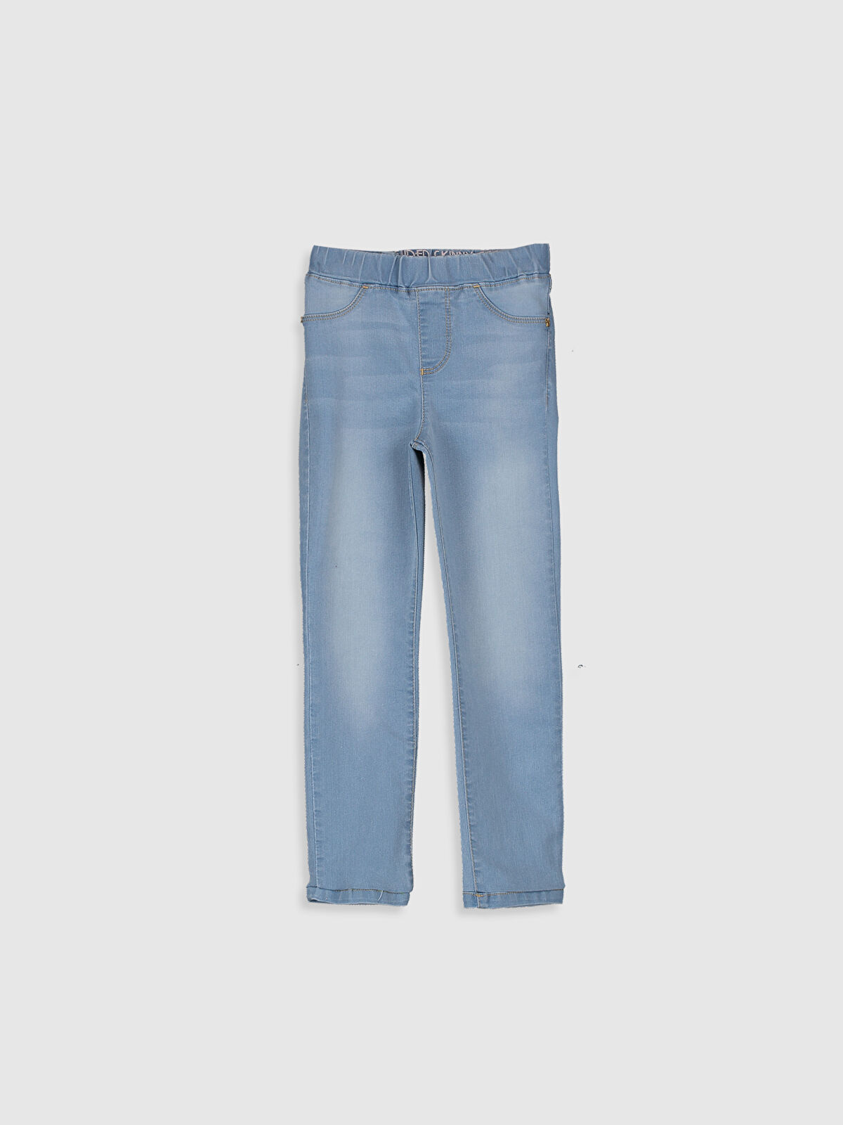 Beli Lastikli Super Skinny Fit Kız Çocuk Jean Pantolon