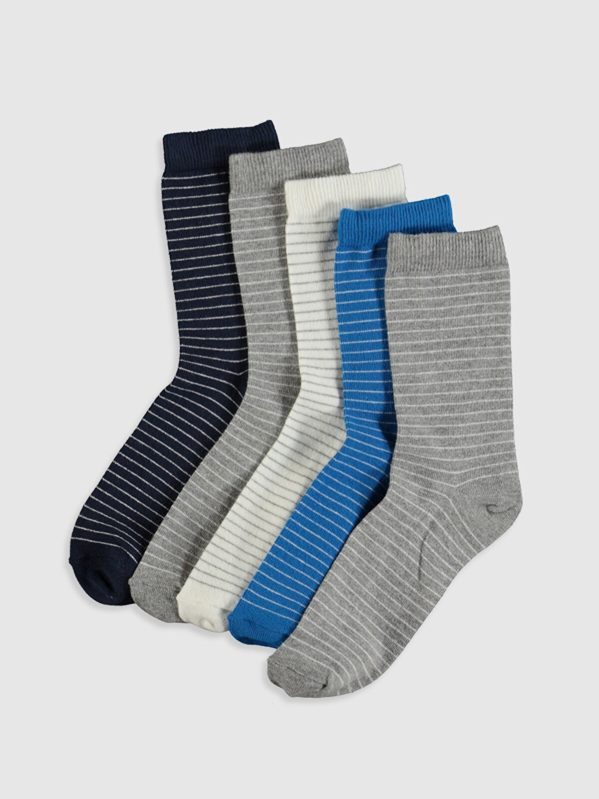 Erkek Çocuk Çizgili Soket Çorap 5'li