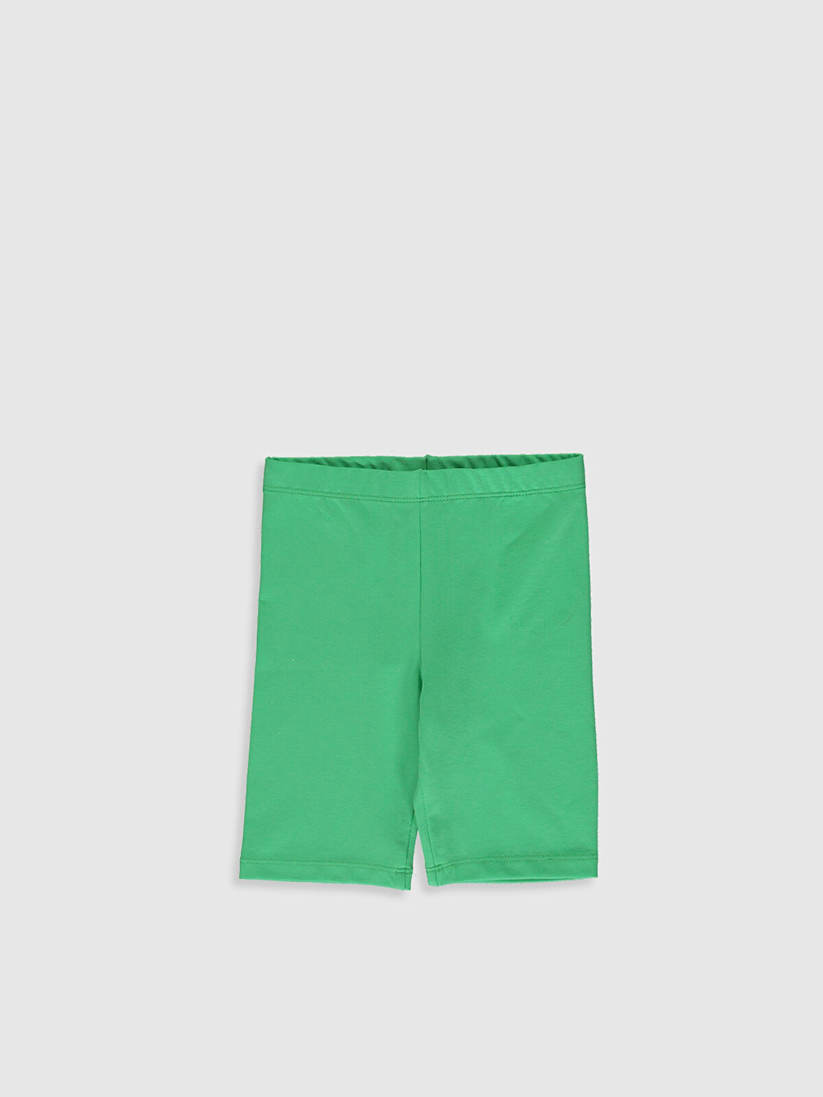 Beli Lastikli Basic Pamuklu Kız Çocuk Kısa Tayt