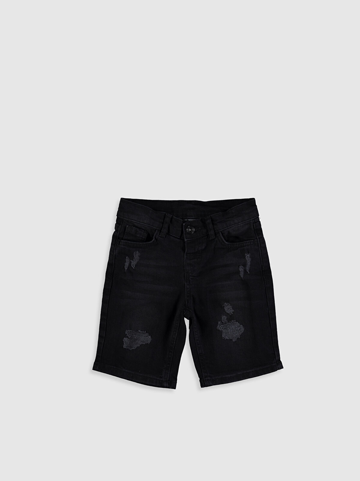 Yırtık Detaylı Pamuklu Erkek Çocuk Jean Şort