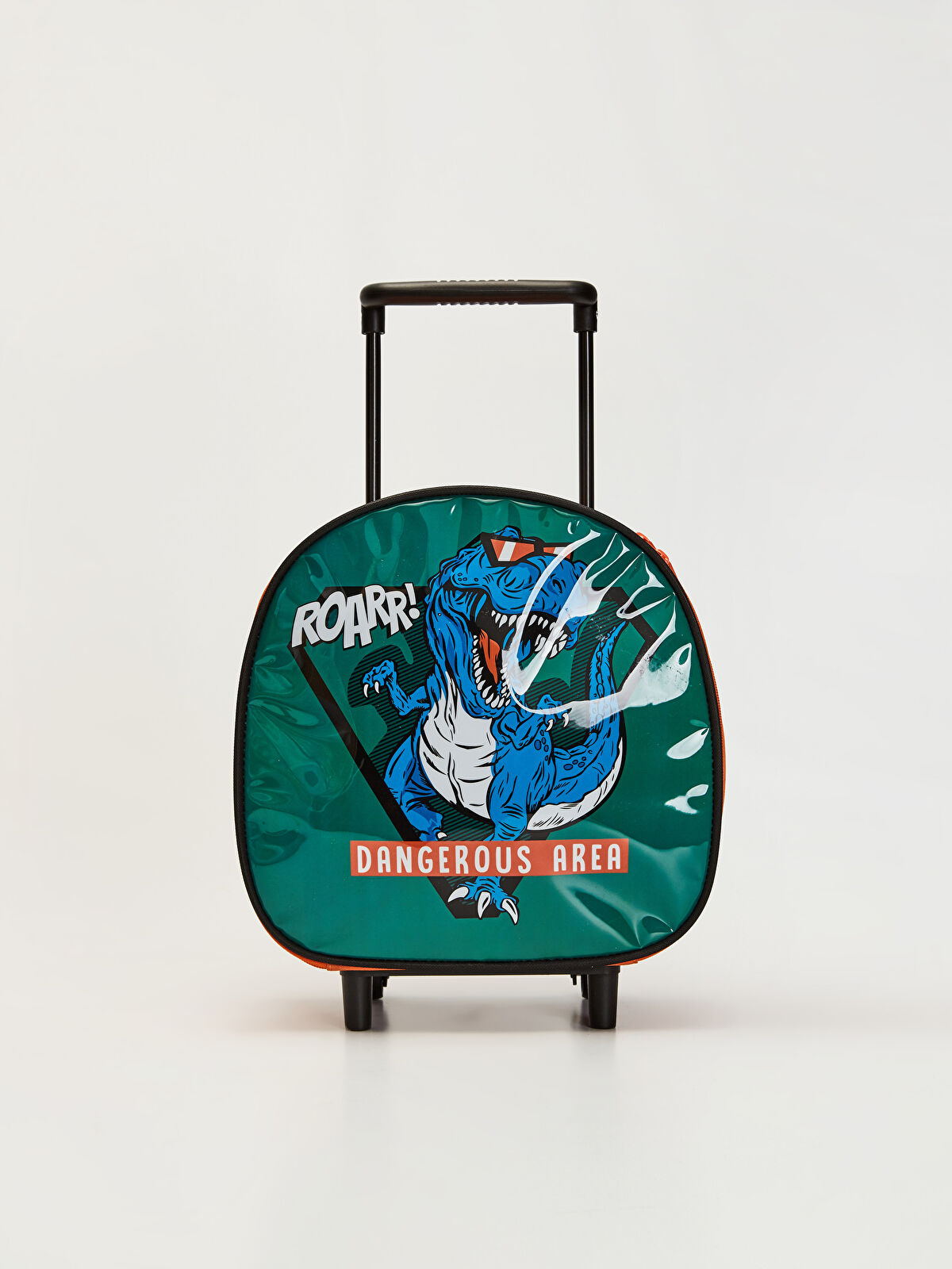 Erkek Çocuk Dinozor Baskılı Çekçekli Çanta