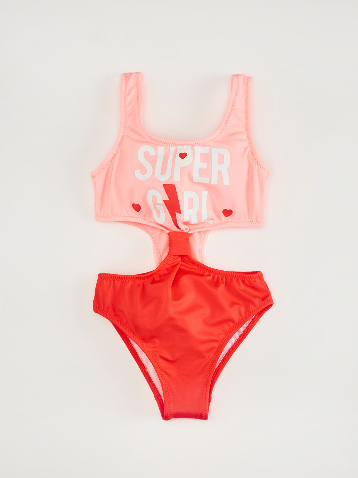 Esnek Kumaştan Baskılı Kız Çocuk Mayokini