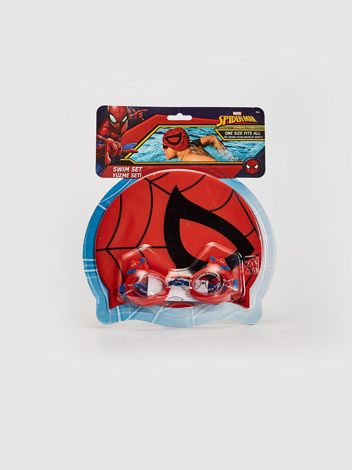 Erkek Çocuk Spiderman Lisanlı Deniz Gözlüğü ve Bone