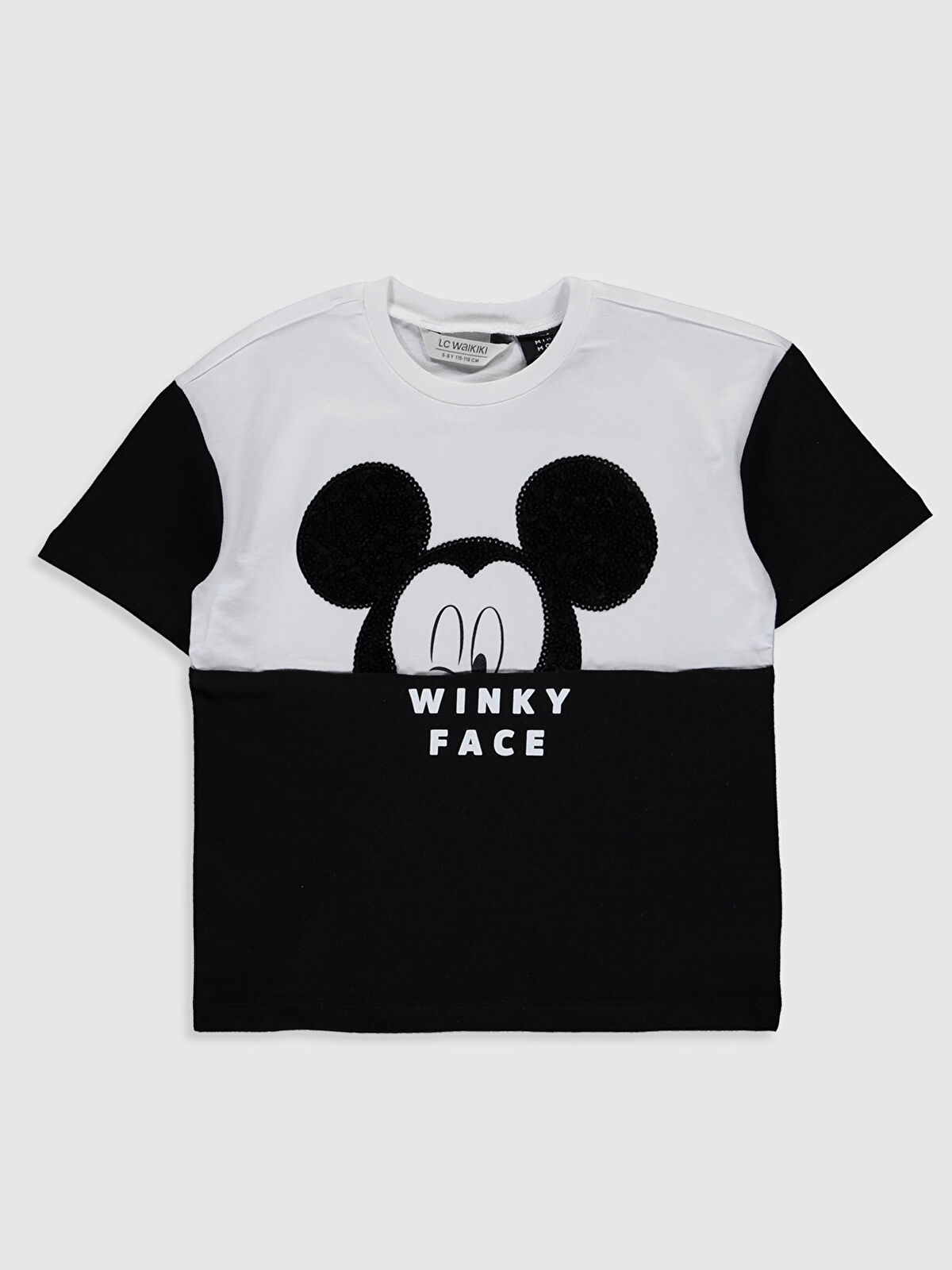 Kız Çocuk Mickey Mouse Pamuklu Tişört Anne Kız Kombini