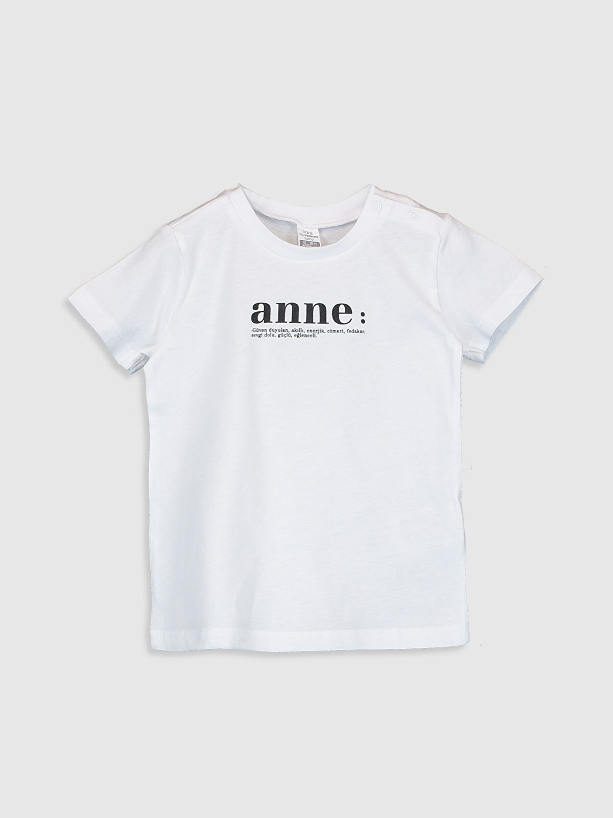 Kız Bebek Yazı Baskılı Pamuklu Tişört  Aile Kombini