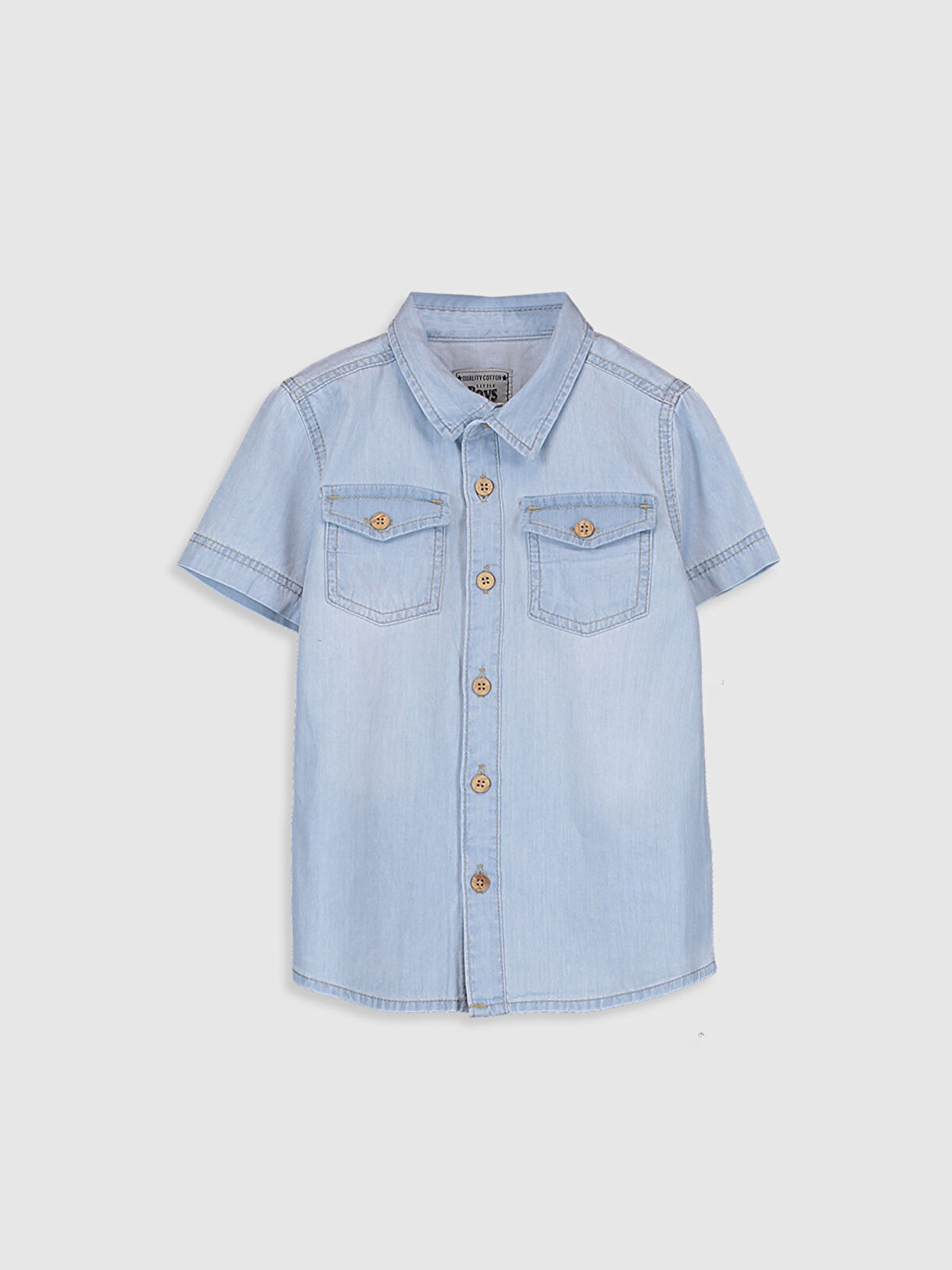 Pamuklu Erkek Bebek Jean Gömlek