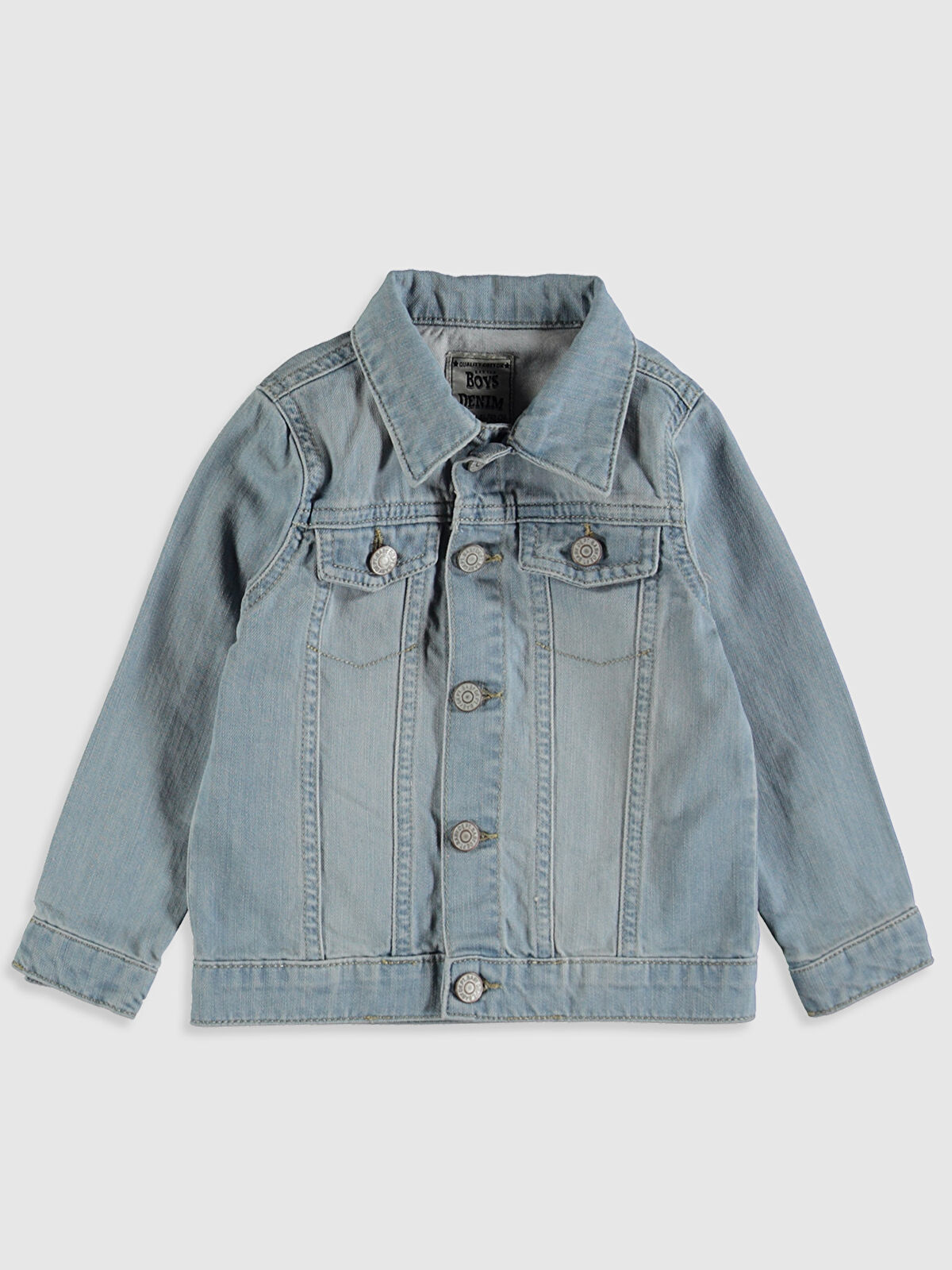 Gömlek Yaka Erkek Bebek Bomber Jean Ceket