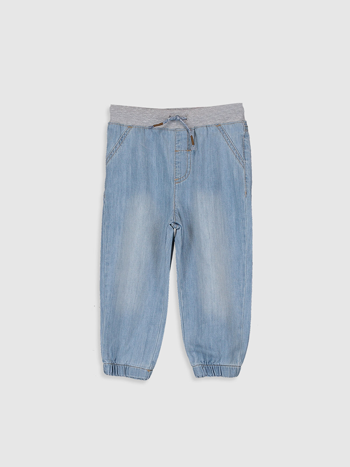 Comfort Fit Erkek Bebek Jogger Jean Pantolon