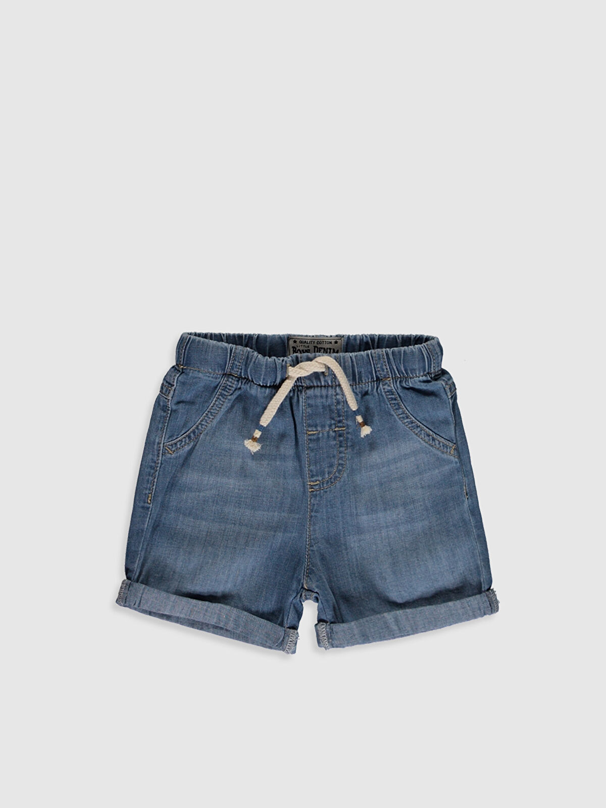 Regular Fit Basic Erkek Bebek Jean Şort Regular Fit Basic Erkek Bebek Jean Şort