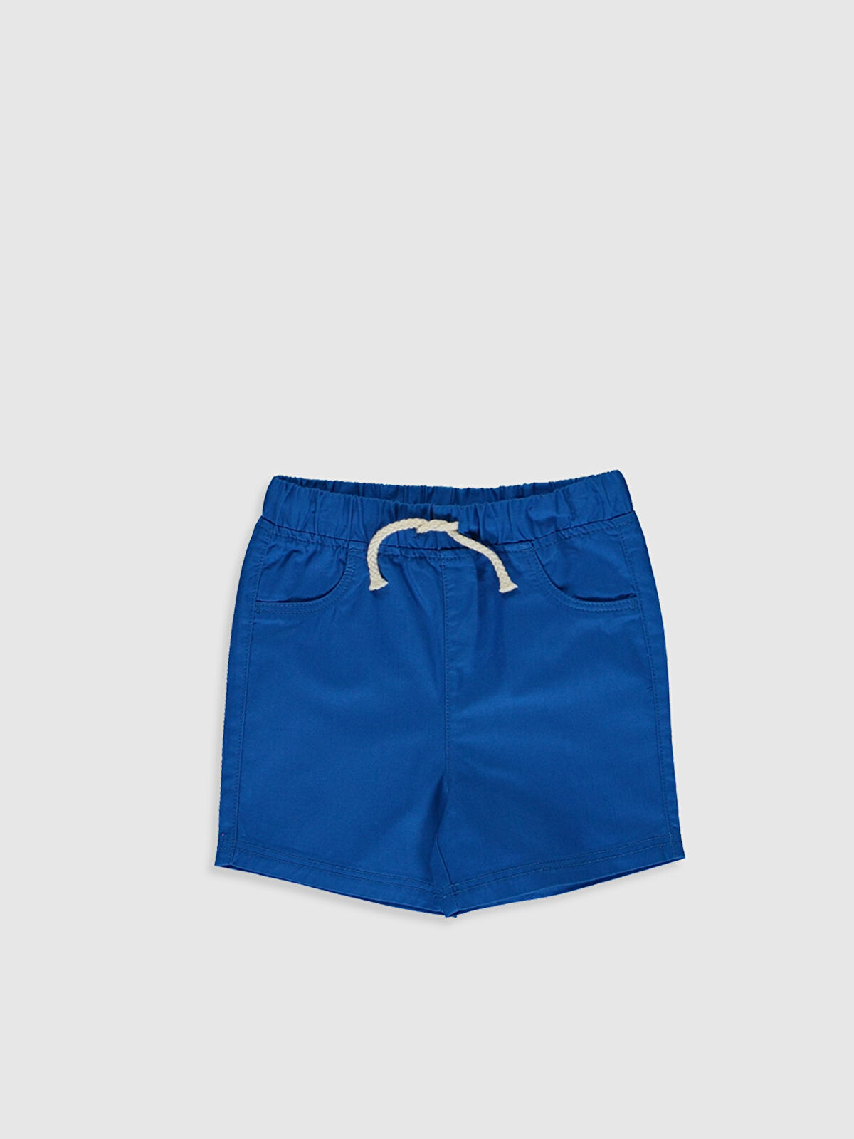 Beli Lastikli Basic Gabardin Erkek Bebek Şort