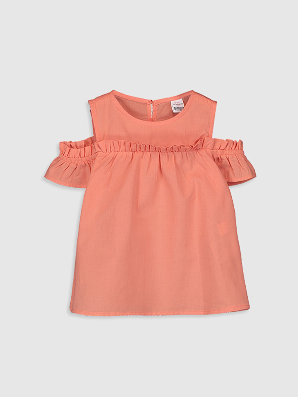 Bisiklet Yaka Basic Pamuklu Açık Omuzlu Kız Bebek Bluz