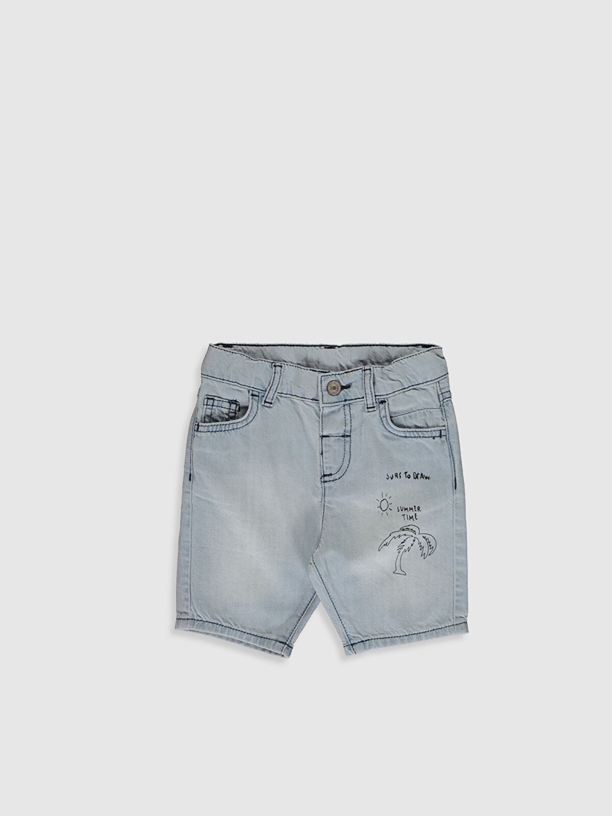 Standart Kalıp Erkek Bebek Jean Şort