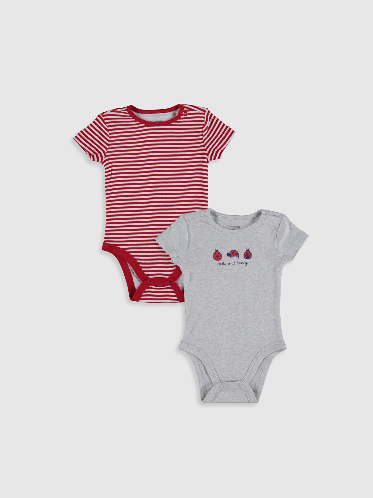 Kız Bebek Pamuklu Çıt Çıtlı Body 2'li