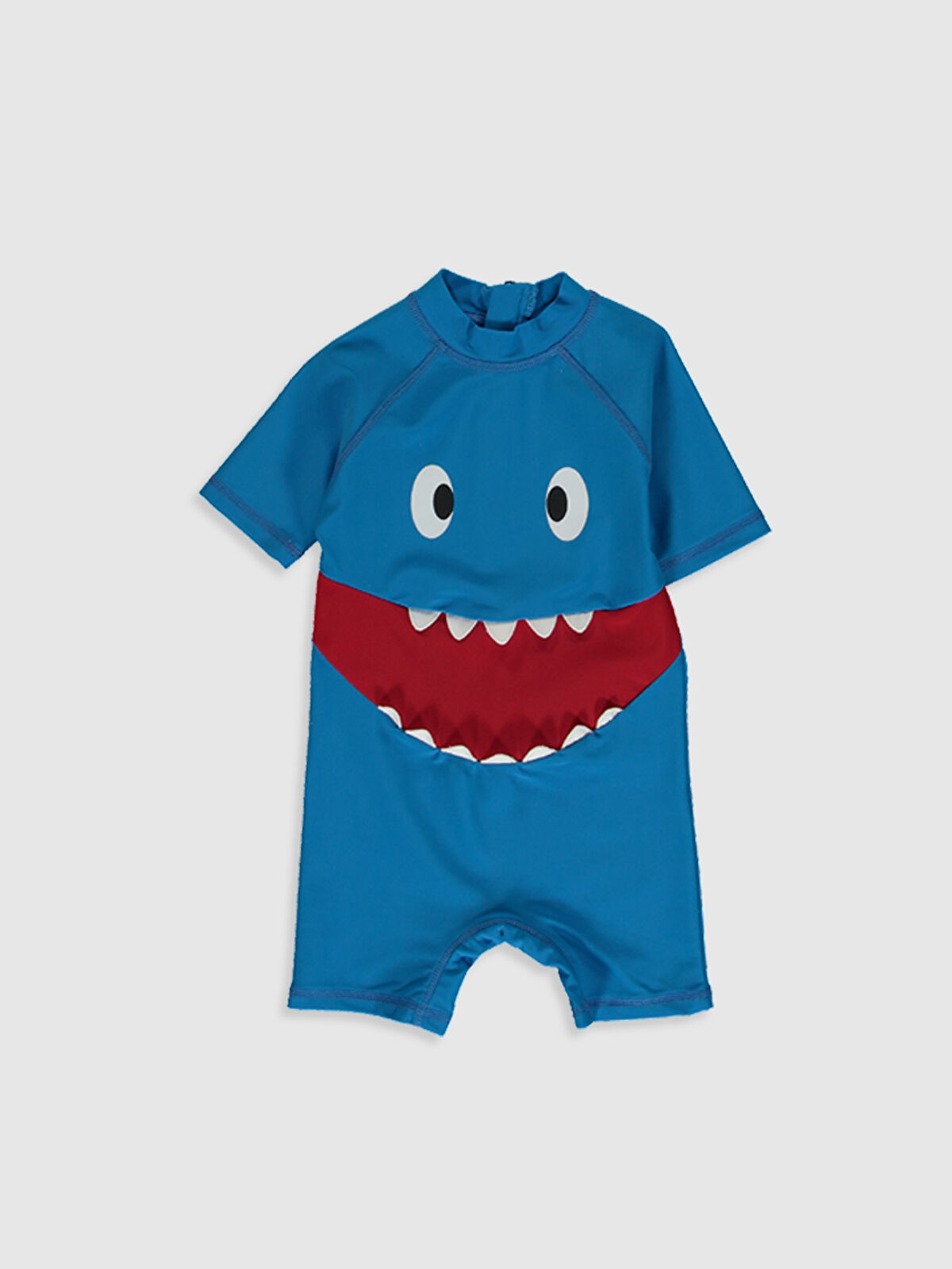 Kısa Kollu Esnek Kumaştan Erkek Bebek Yüzme Giyim