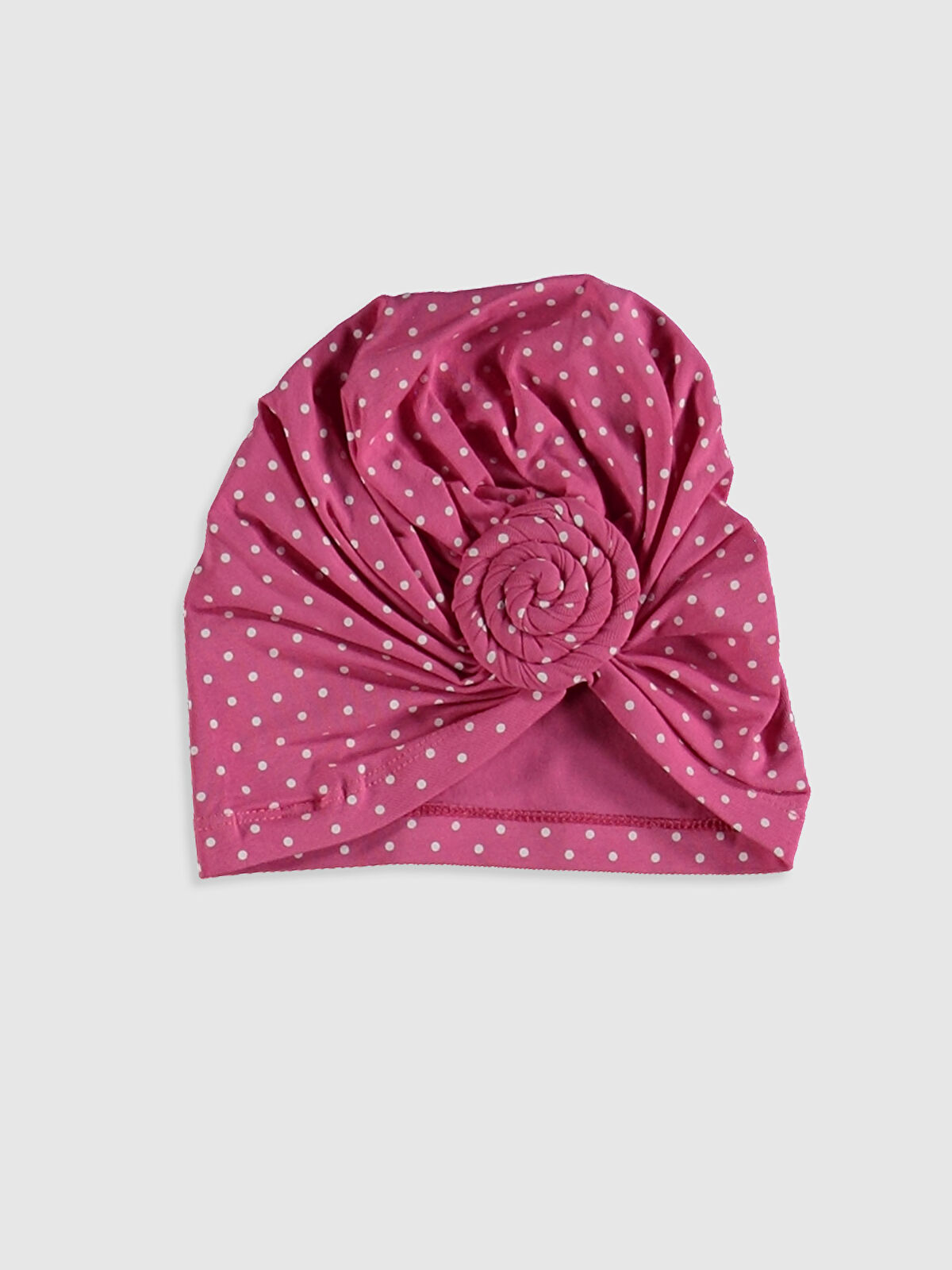 Kız Bebek Puantiye Baskılı Bere