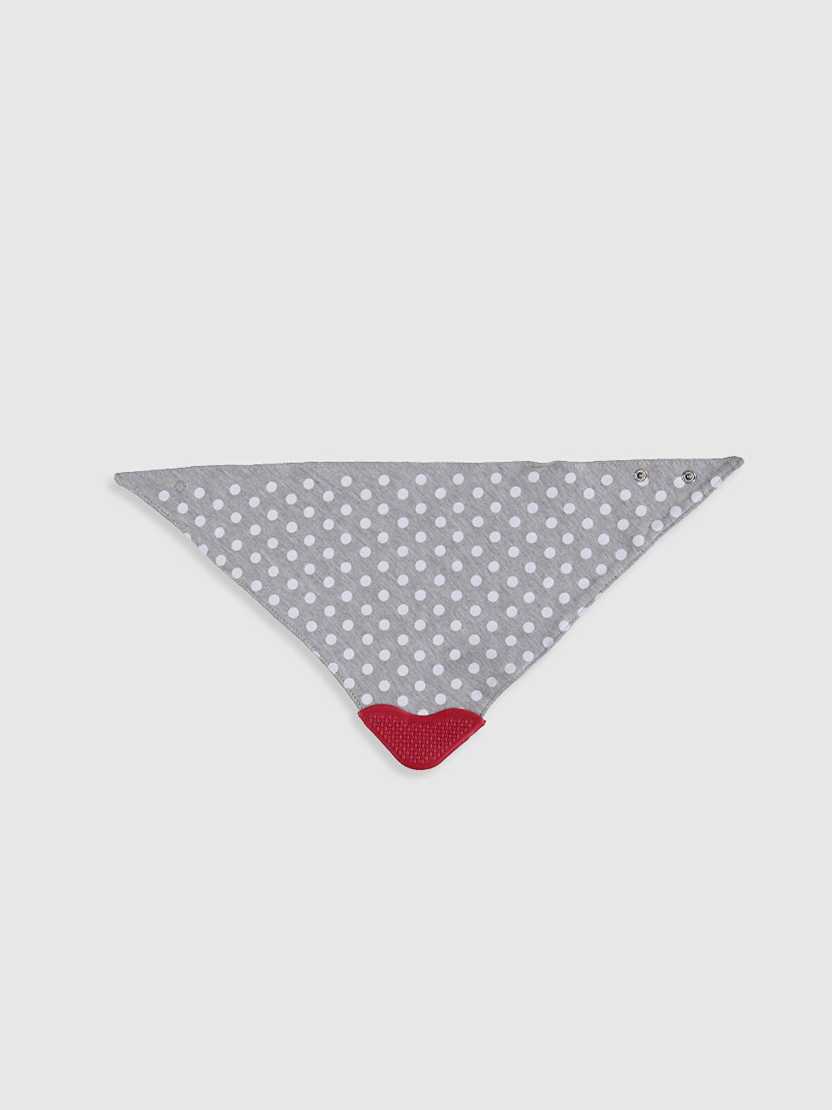 Puantiye Baskılı Pamuklu Kız Bebek Diş Kaşıyıcı Detaylı Mama Önlüğü