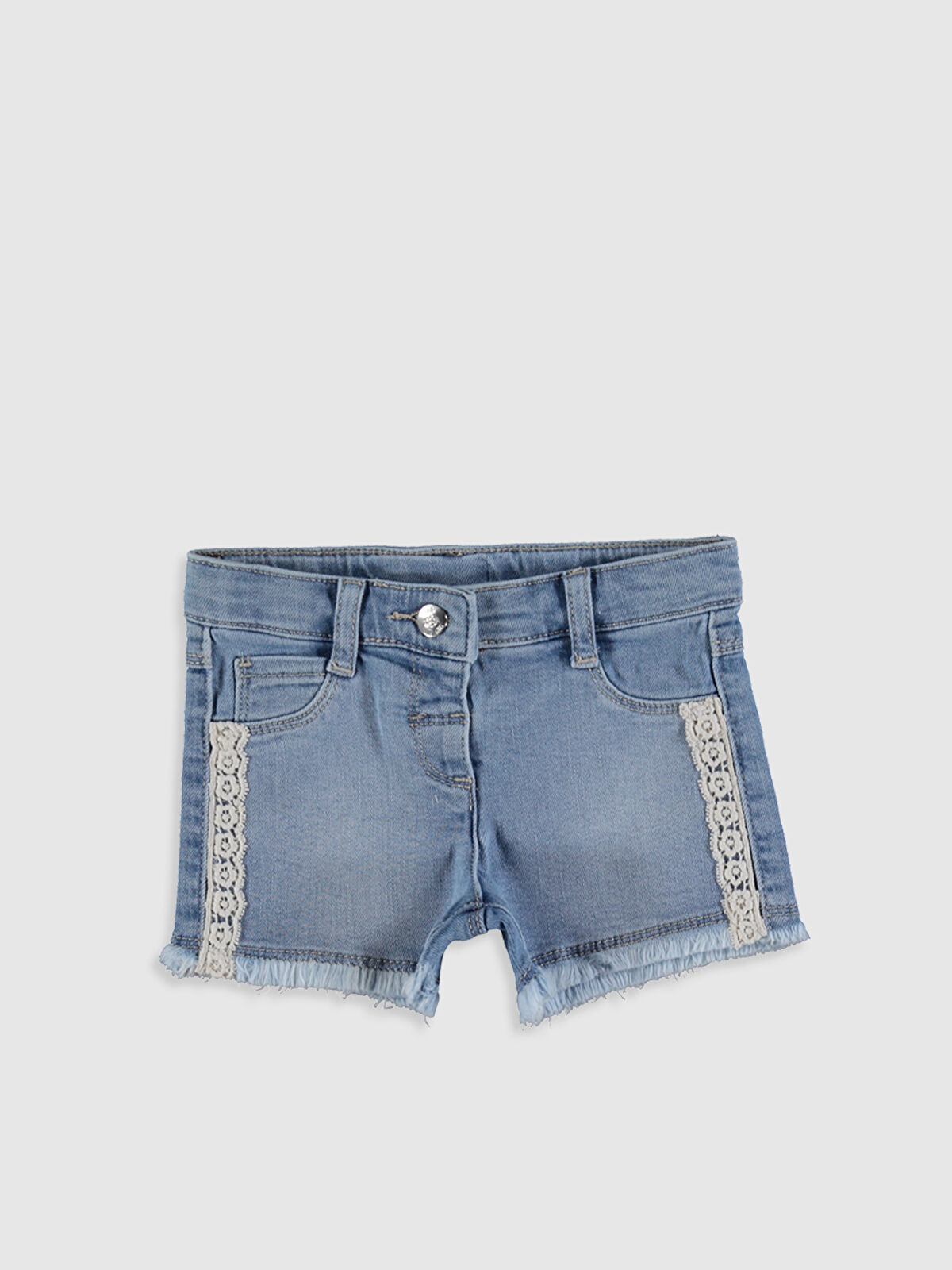 Standart Kalıp Kız Bebek Jean Şort