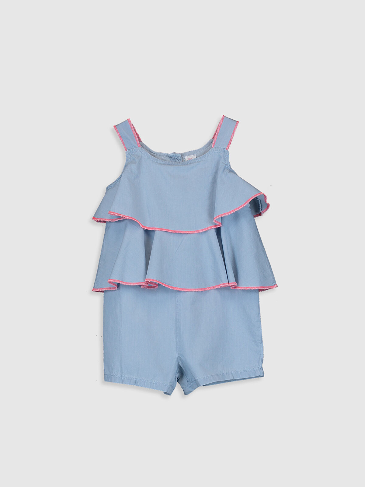 Kız Bebek Jean Şort Salopet