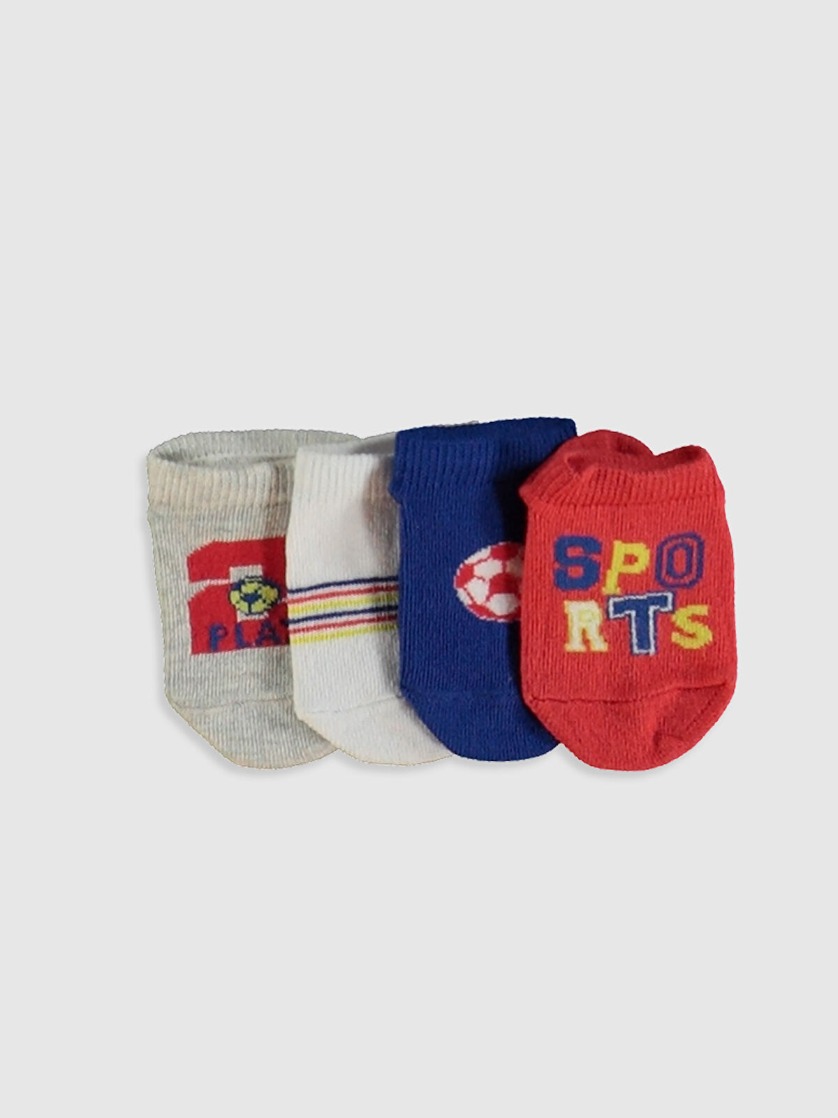 Erkek Bebek Baskılı Babet Çorap 4'lü