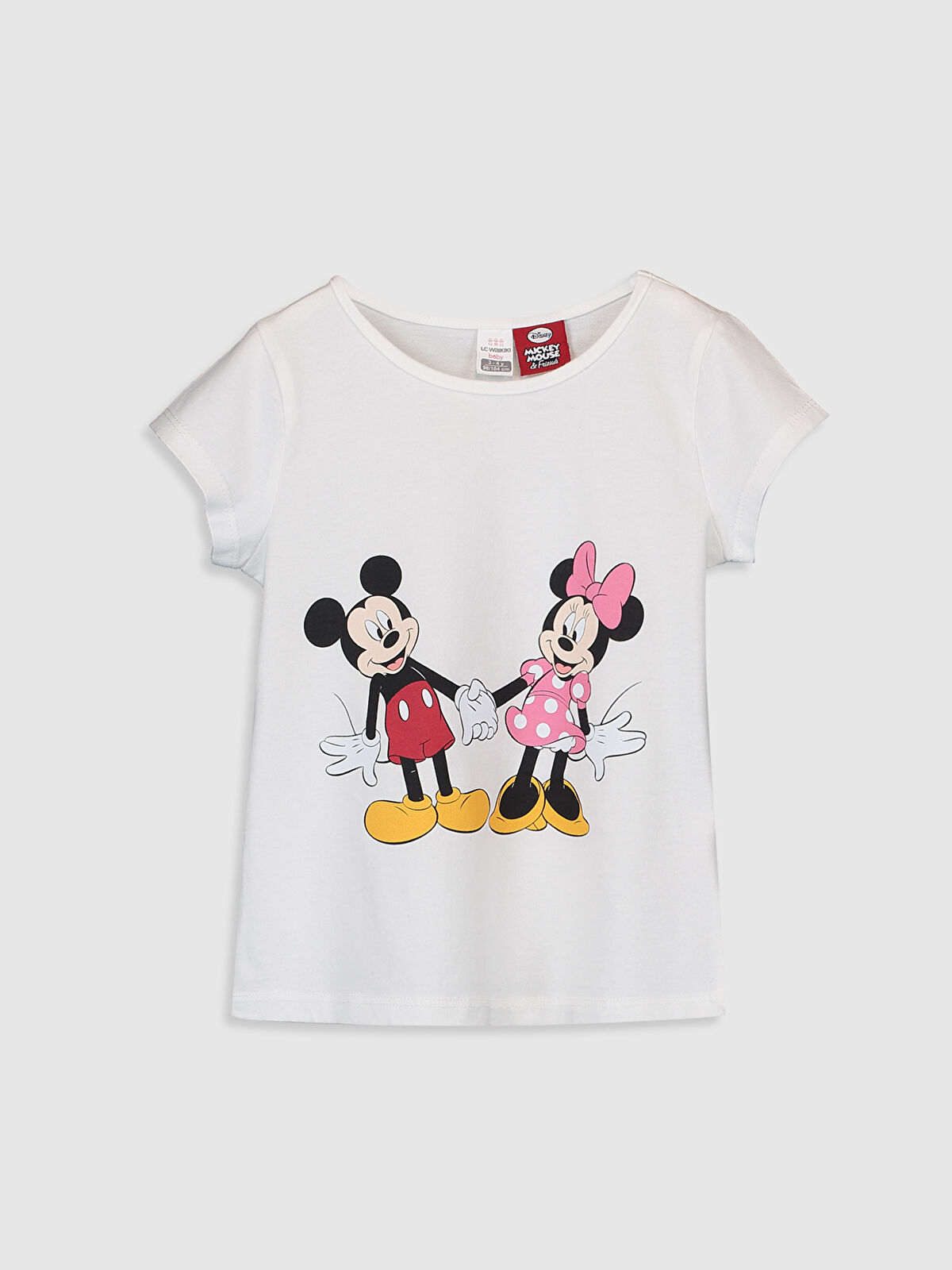 Kız Bebek Minnie ve Mickey Mouse Baskılı Tişört