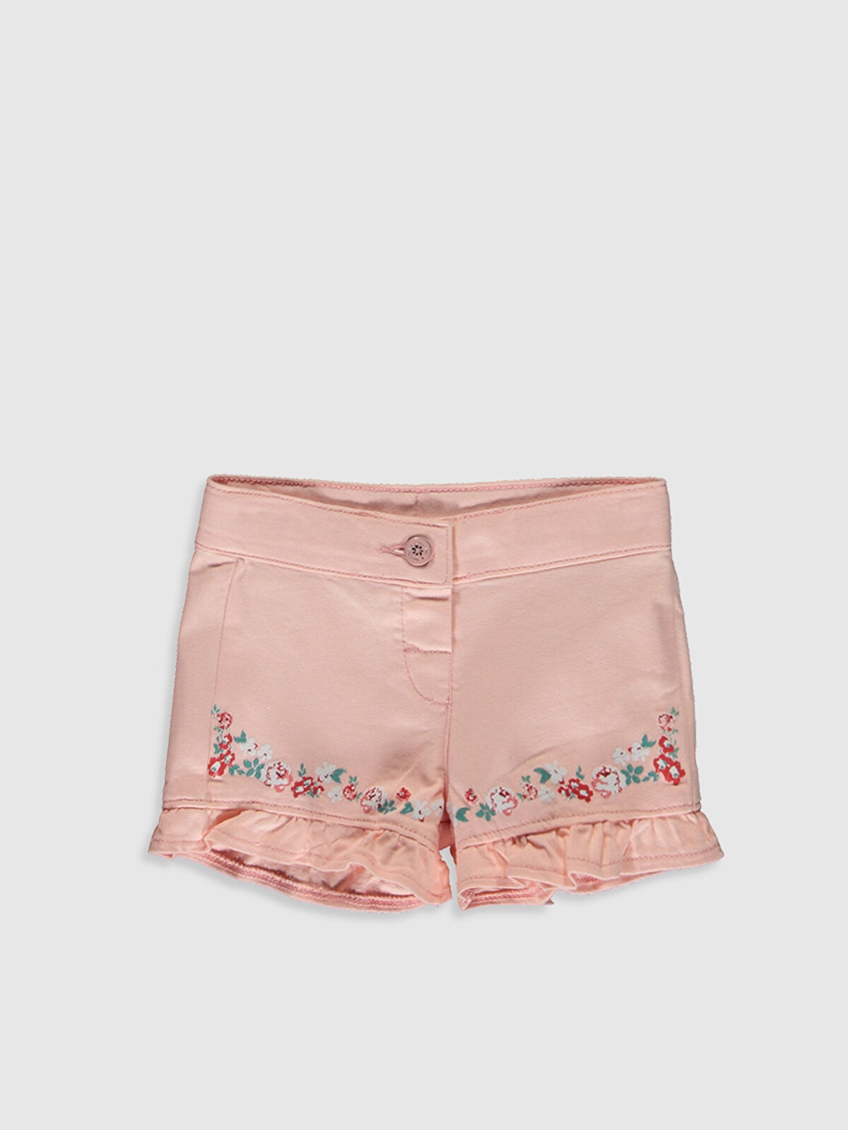 Pembe Kız Bebek Baskılı Şort