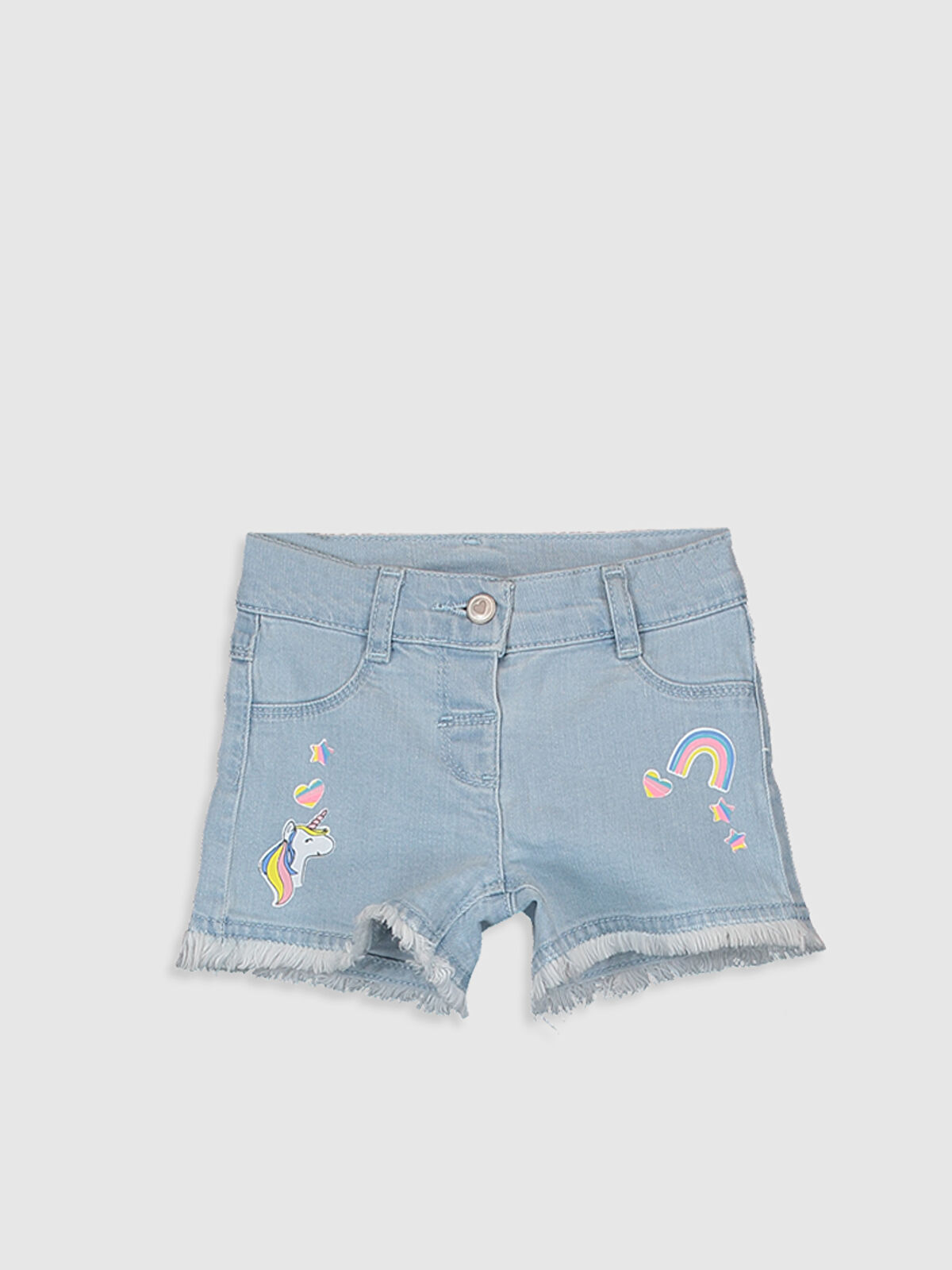 Standart Kalıp Kız Bebek Jean Şort