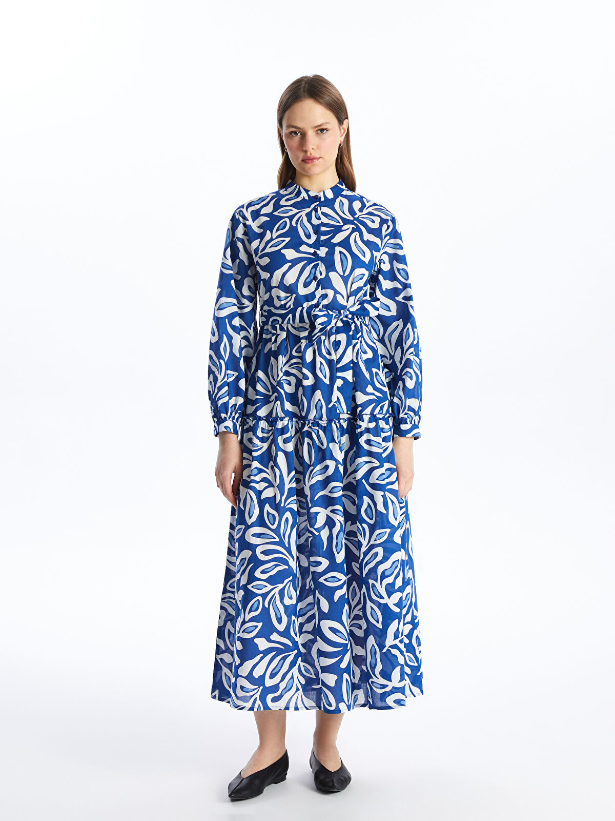 Patterned Long Sleeve Women Dress -S4AJ39Z8-LQQ - S4AJ39Z8 Patterned Long Sleeve Women Dress -S4AJ39Z8-LQQ - S4AJ39Z8