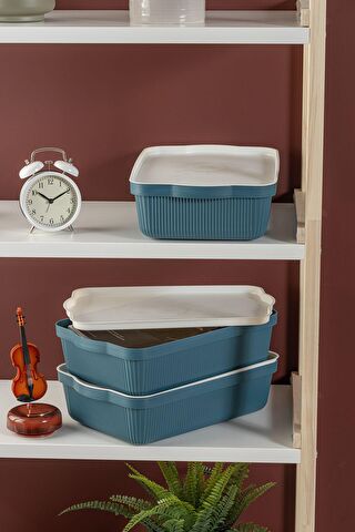 PETROL 3 Adet Kapaklı Still Box Çok Amaçlı Düzenleyici Kutu Seti ...