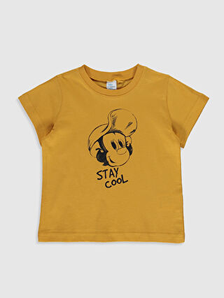 SARI Bisiklet Yaka Kısa Kollu Nostaljik Maymun Baskılı Bebek Tişört ...
