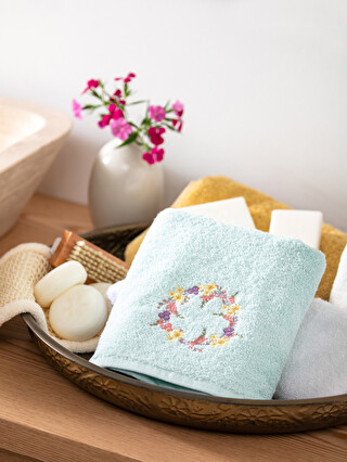 Floral Embroidered Cotton Face Towel 50x80 Cm -S2JO61Z8-FQX - S2JO61Z8 ...