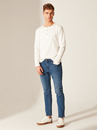 Man INDIGO Jeans -0W0975Z8-H45 - 0W0975Z8-H45 - LC Waikiki