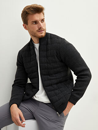 Standard Pattern Vertical Collar Thick Men's Knitwear Cardigan ...