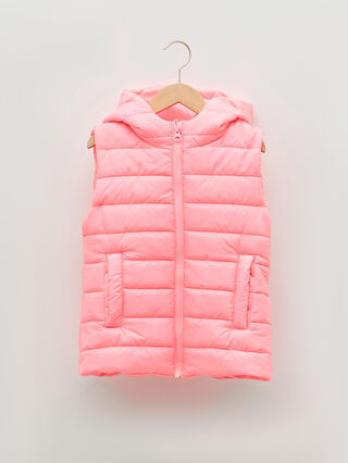 PEMBE Kapüşonlu Kız Çocuk Şişme Yelek - S28027Z4-PJN | LCW