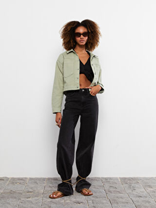 LC WAIKIKI Shirt Collar Twill Women's Jacket -S2G043Z8-TTT - S2G043Z8 ...