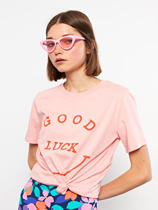 Tricou Din Bumbac Cu Mânecă Scurtă Şi Cu Decolteu Rotund Imprimat ...