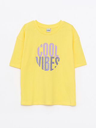 Crew Neck Printed Short Sleeve Cotton Girl T-shirt -S2MS21Z4-FSG ...