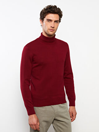 Turtleneck Long Sleeve Men's Tricot Sweater -W20704Z8-DNF - W20704Z8 ...