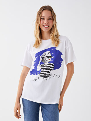 Frau WEISS T-Shirt -S3K135Z8-Q6K - S3K135Z8-Q6K - LC Waikiki