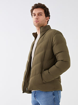 Slim Fit High Collar Men's Down Coat -W31903Z8-SEM - W31903Z8-SEM - LC ...